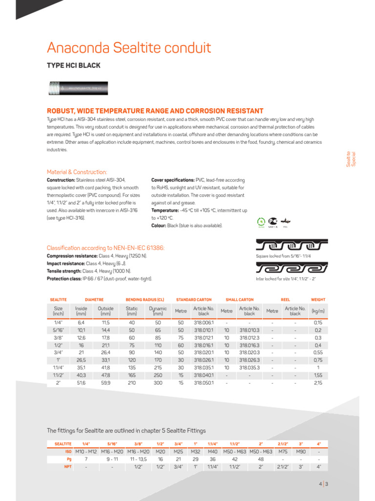 HCI and HFI conduit cataloge page | PDF | Stainless Steel | Building ...