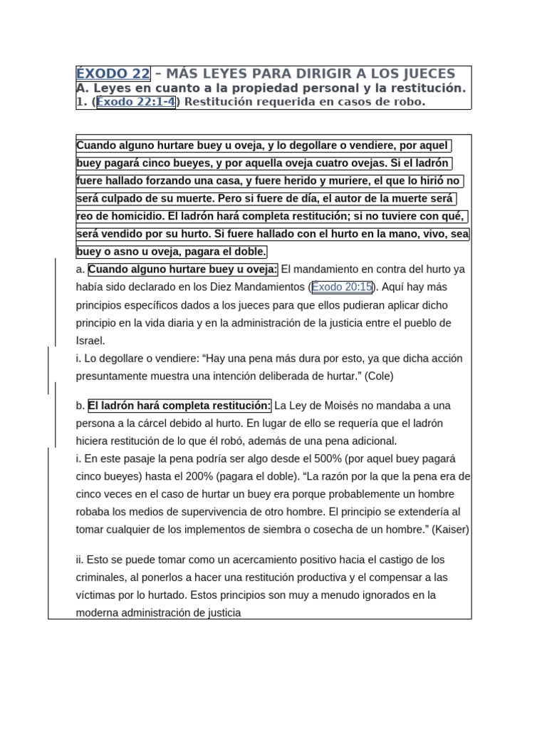 Éxodo 22 | PDF | Brujería | Robo