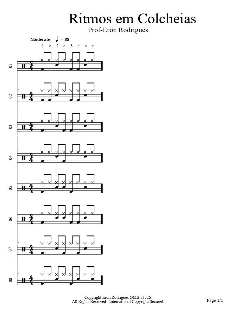 Ritmos em Colcheias | PDF