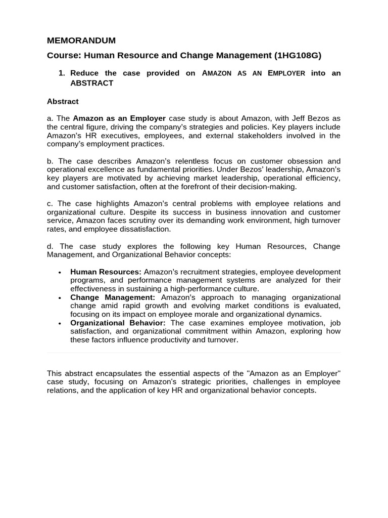 Memorandum Exam June 2022 1hg108g | PDF | Diversity (Business) | Employee Retention