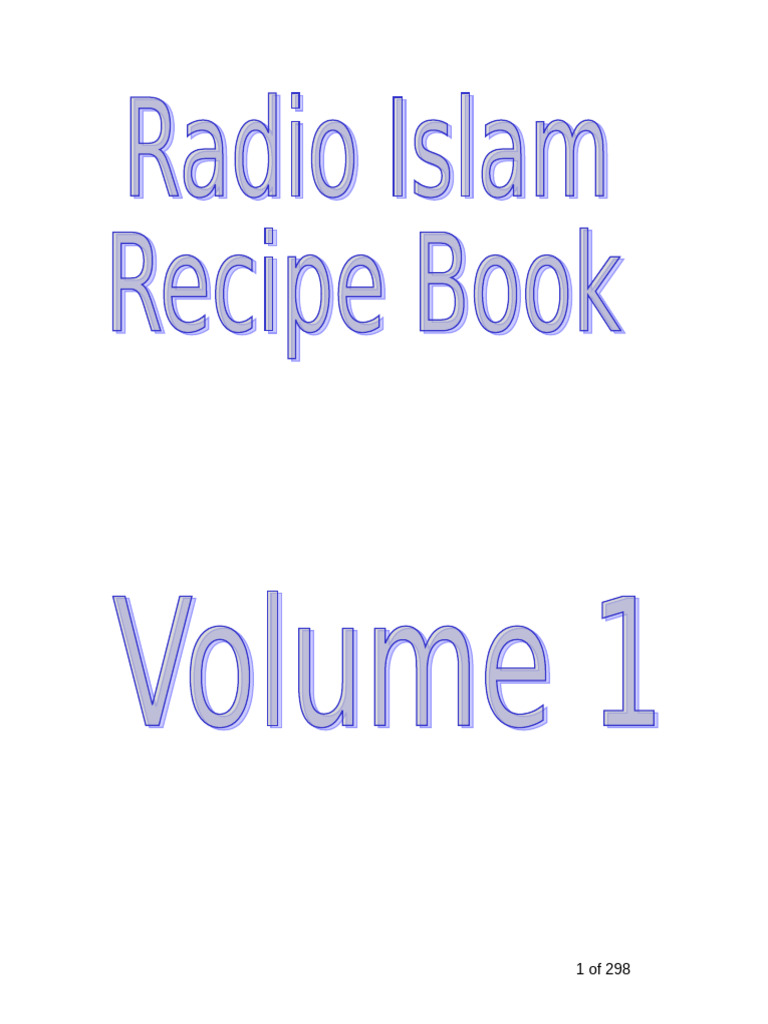 Radio Islam Recipe Book-1 | PDF | Desserts | Curry