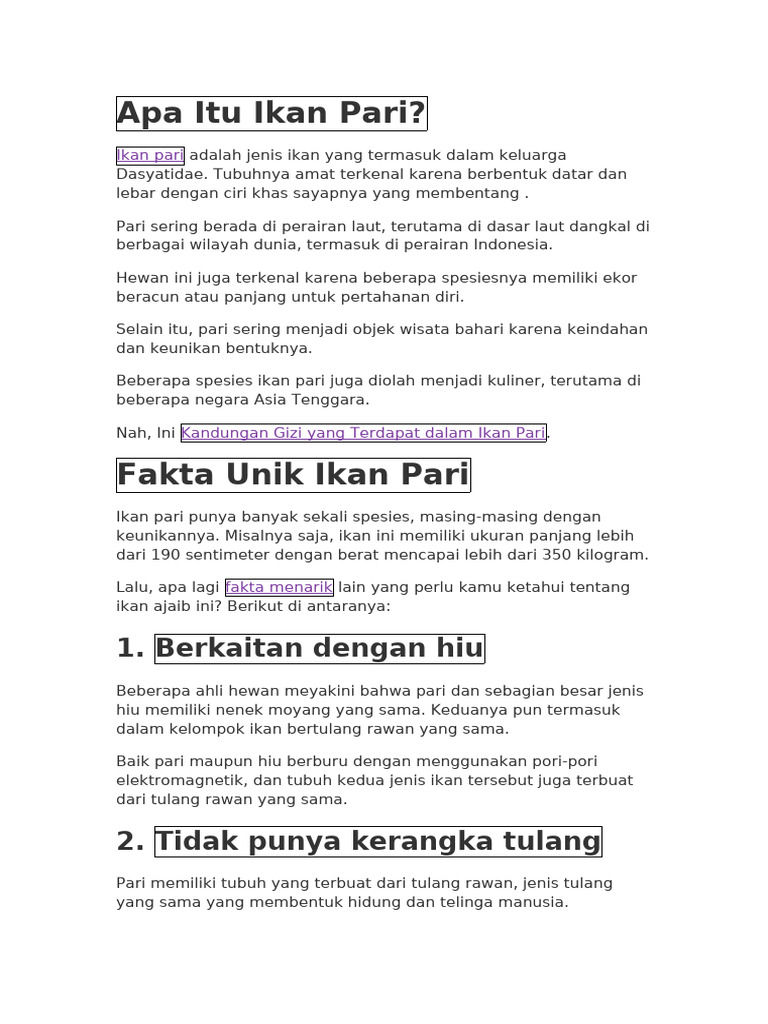 Apa Itu Ikan Pa | PDF