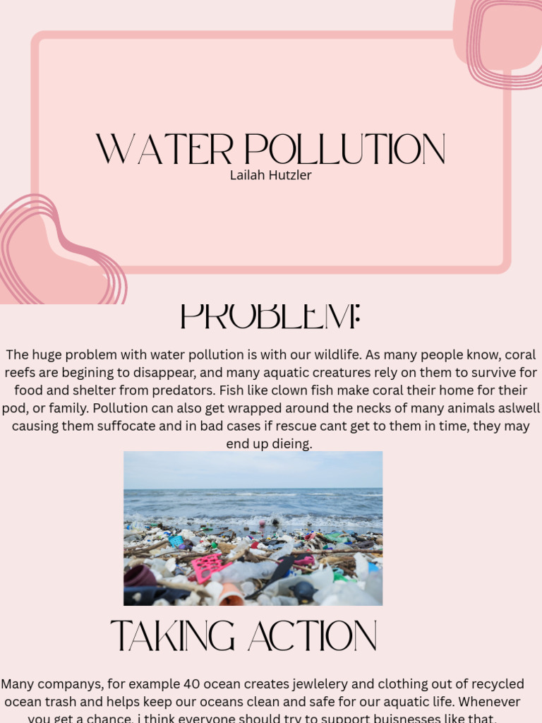 Ocean Pollution Presentation Pink | PDF
