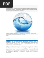 Slide - Água No Planeta Terra | PDF | Água | Água potável