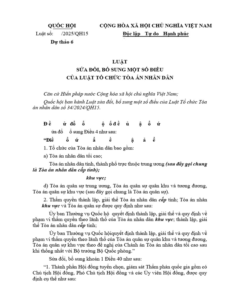 du-thao-luat-sua-doi-bo-sung-cua-luat-to-chuc-toa-an-nhan-dan | PDF