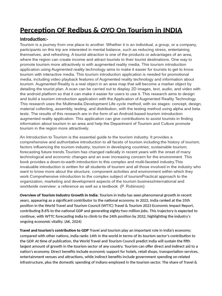Augmented Reality in Indian Tourism | PDF | Tourism | Augmented Reality