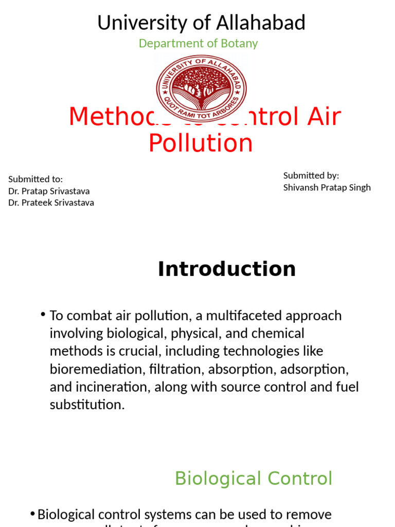 Methods To Control Air Pollution | PDF | Chemistry | Pollution