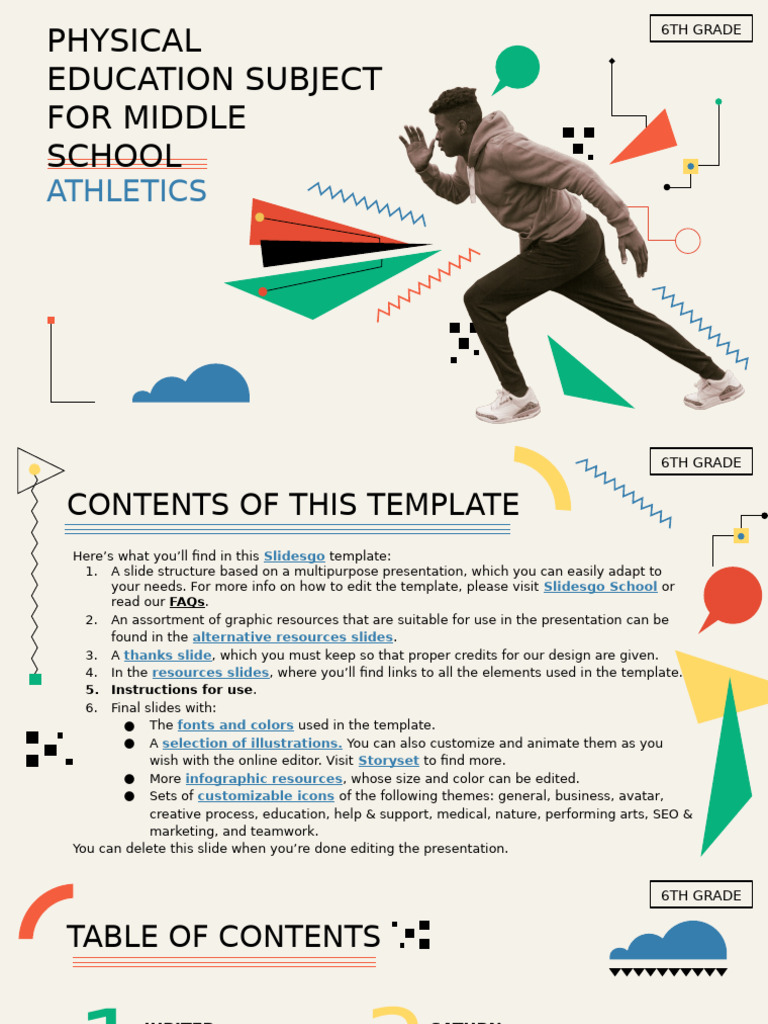 Physical Education Subject for Middle School - 6th Grade_ Athletics by ...