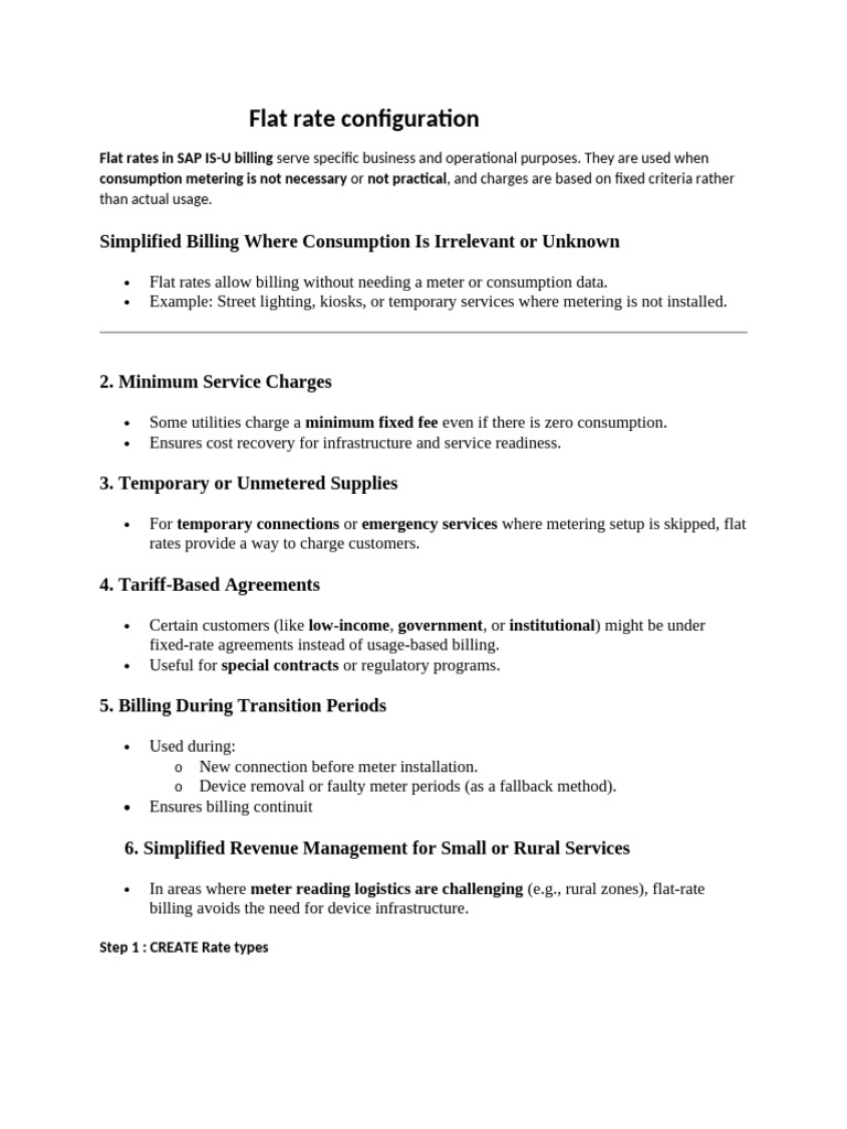 Flat Rate Configuration | PDF | Economies | Business