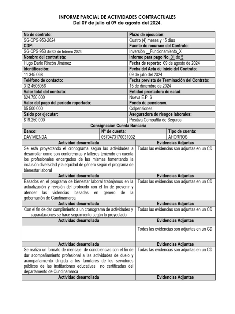 INFORME - PERSONAL - DE - ACTIVIDADES - PAGO - XXX - CONT - SG - CPS ...