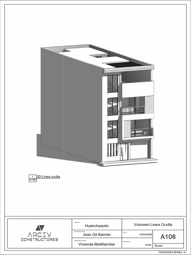 Anteproyecto Arciv Vivienda Multifamiliar Joao Gil Barreto 2025 | PDF