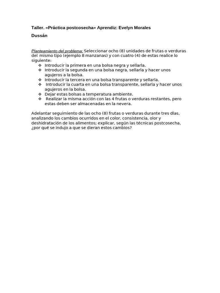 taller-practica-poscosecha | PDF