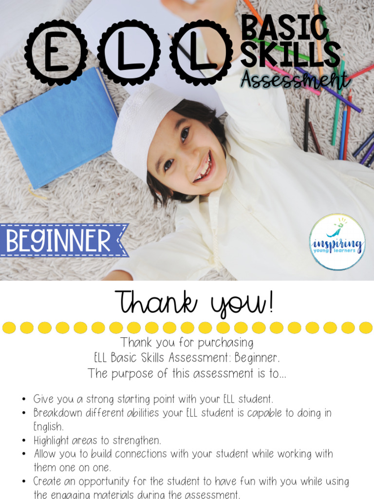 3 - Basic Skills Assessment For ELLs (Beginner) | PDF | Letter Case ...