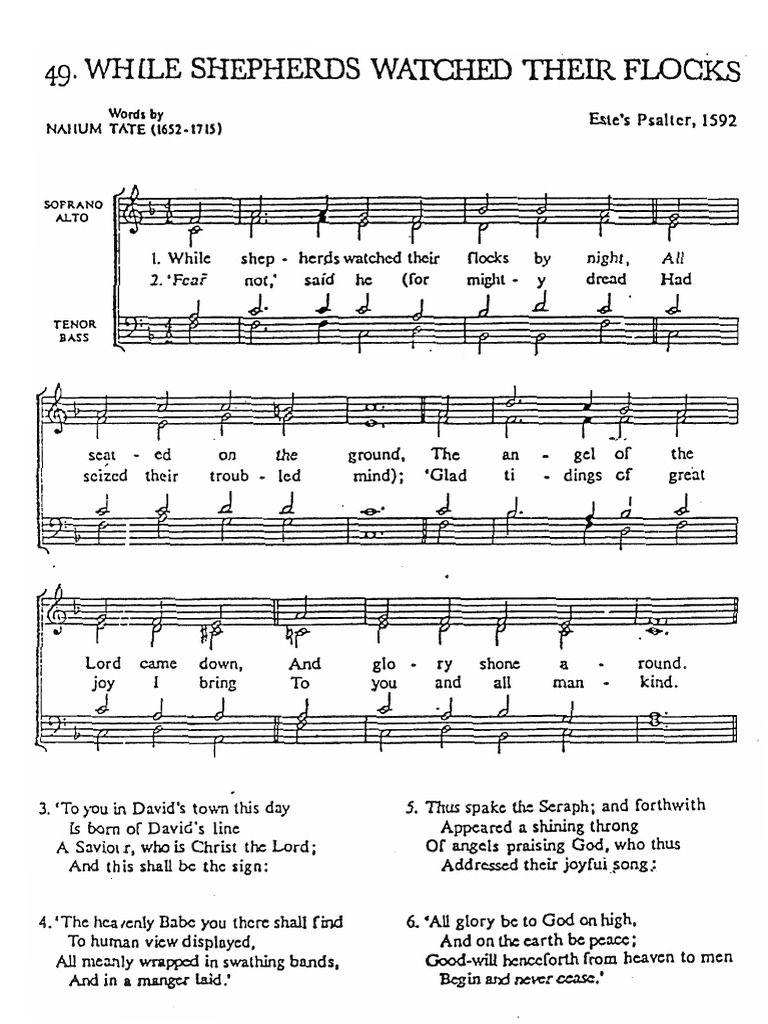 BSAK017-While Shepherd Watched Their Flocks | PDF