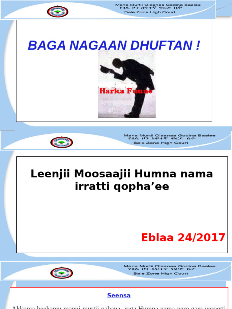 Baga Nagaan Dhuftan ! | PDF