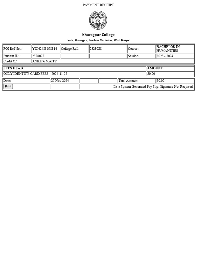 Kharagpur College | PDF