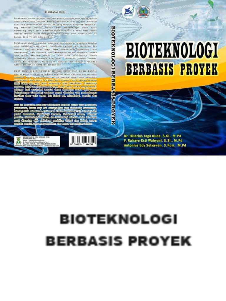 Buku Bioteknologi Berbasis Proyek | PDF