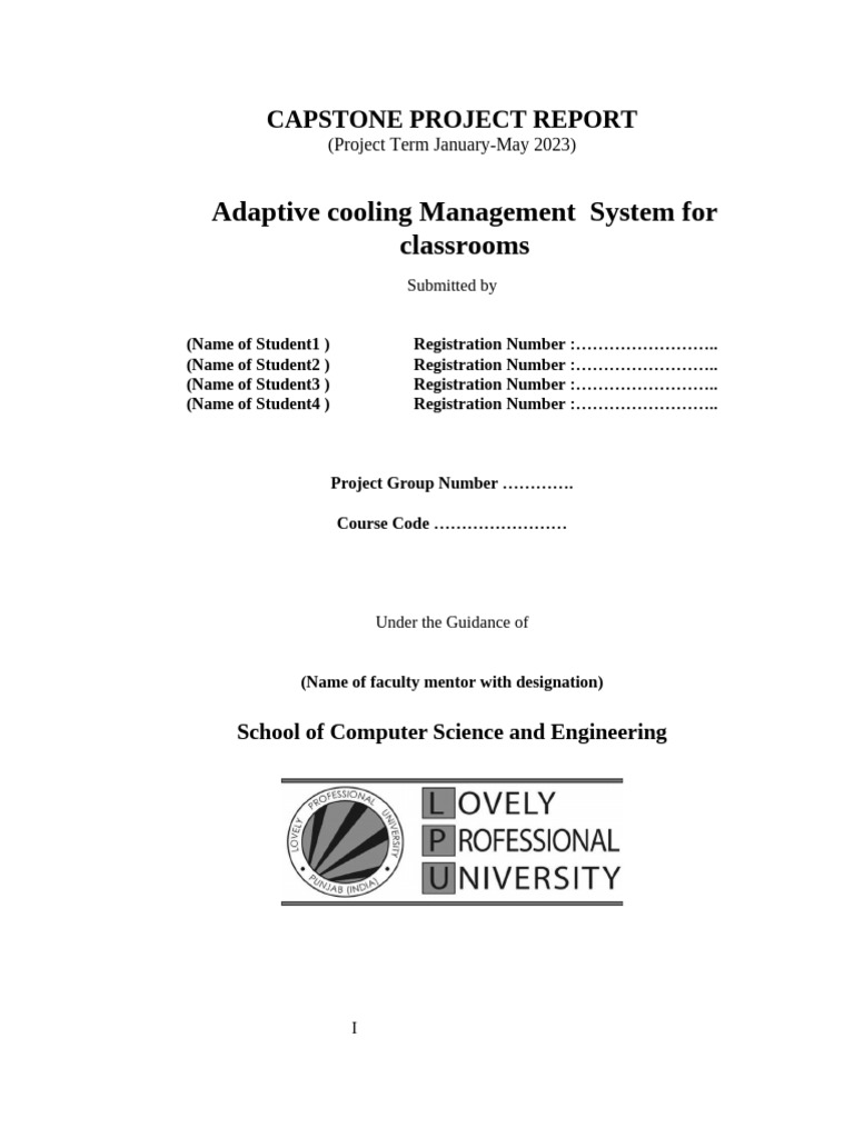 Adaptive Cooling Management System For Classrooms | PDF | Energy ...