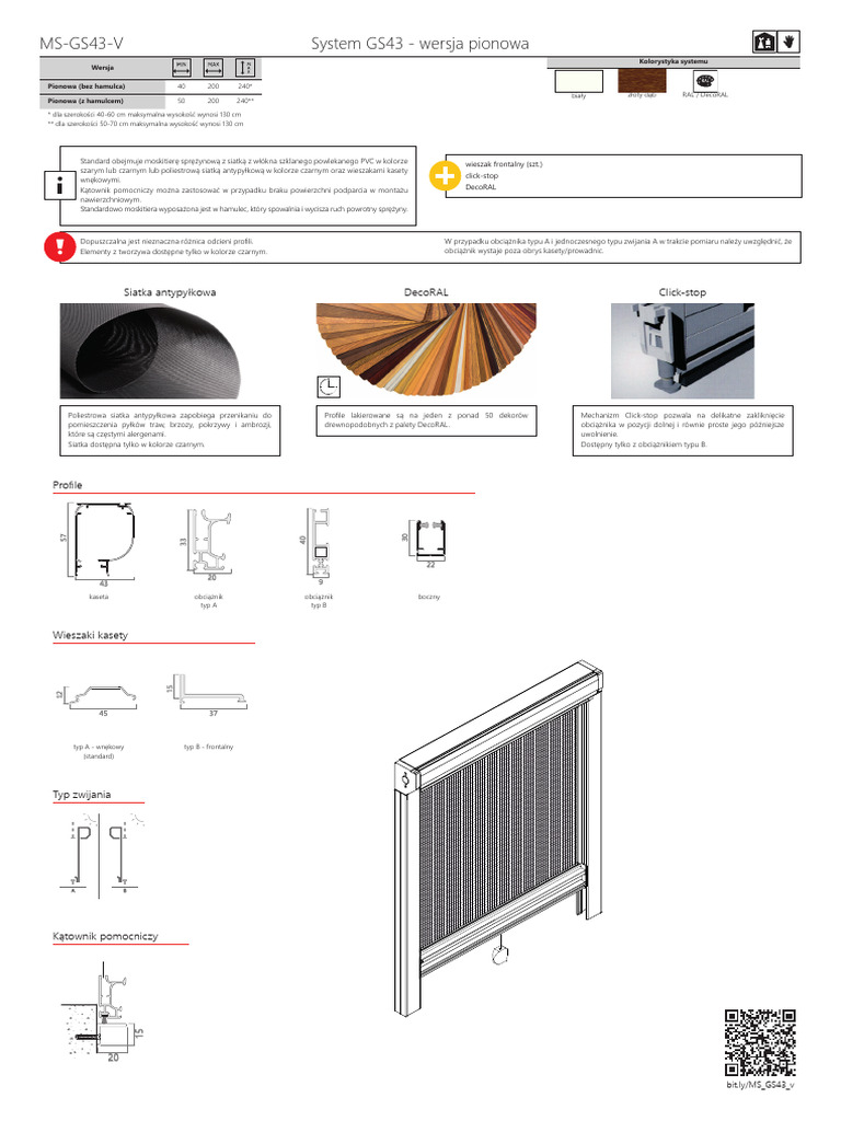 MS-GS43-V - GS43 (Pionowa) | PDF