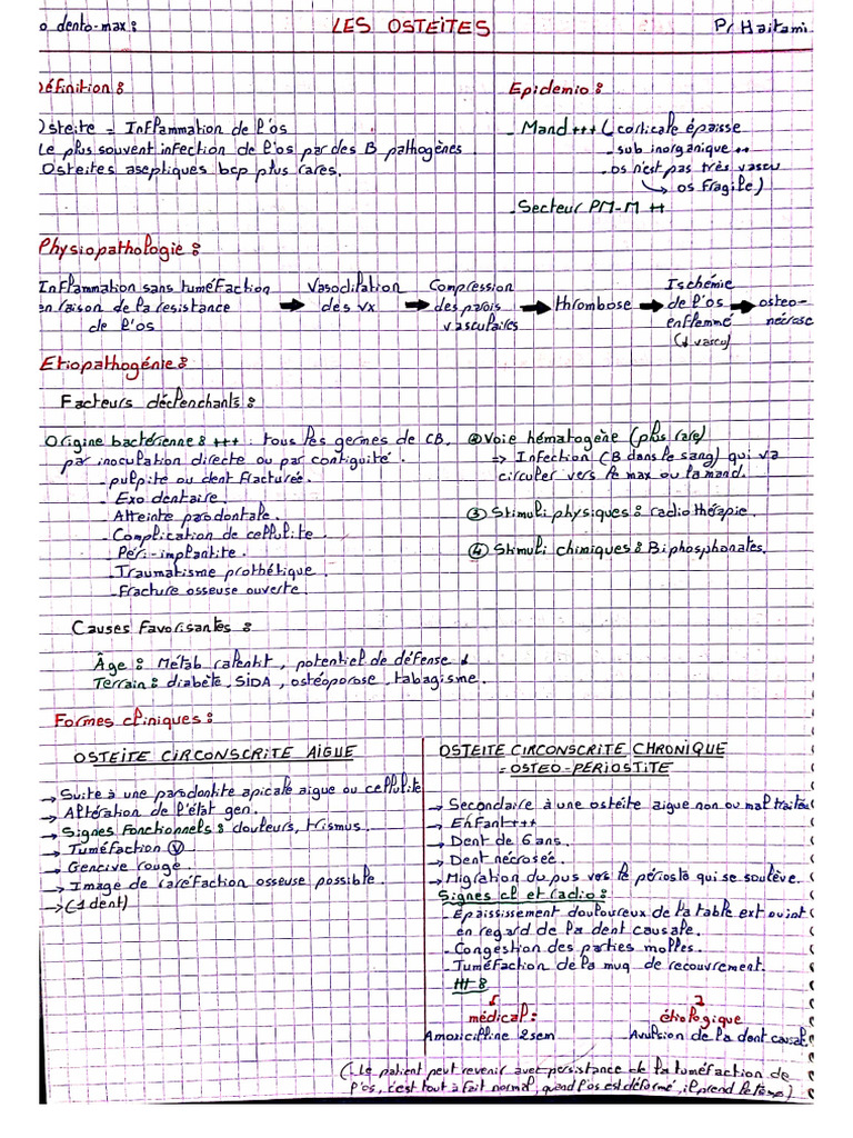 (HAITAMI) Les Osteites | PDF