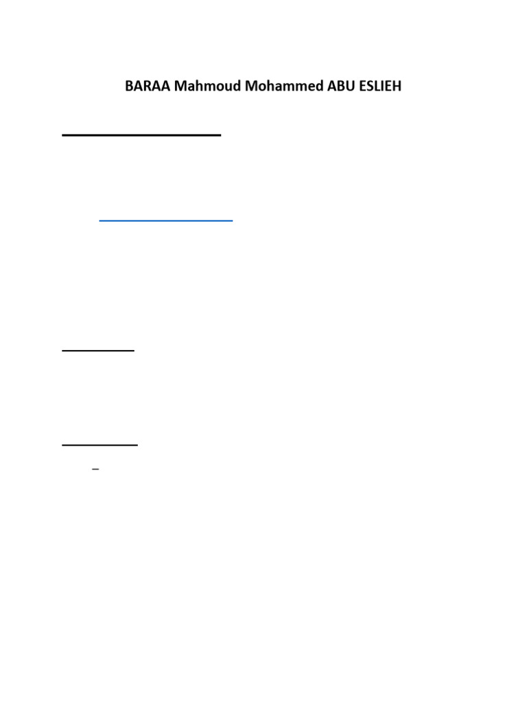 Baraa Mahmoud Mohammed Abu Eslieh | PDF | Information Technology | Software Engineering