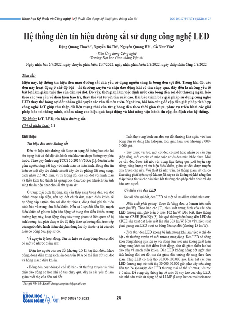 He Thong Den Tin Hieu Duong Sat | PDF