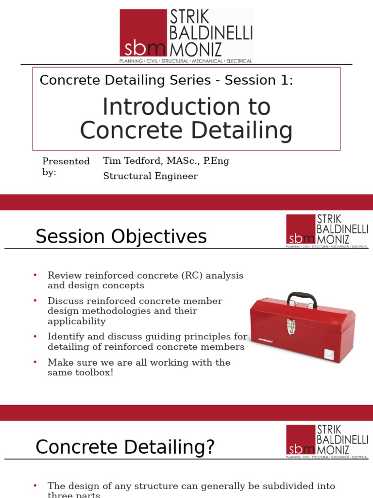 Seminar 1 - Introduction To Concrete Detailing | PDF | Reinforced Concrete | Concrete