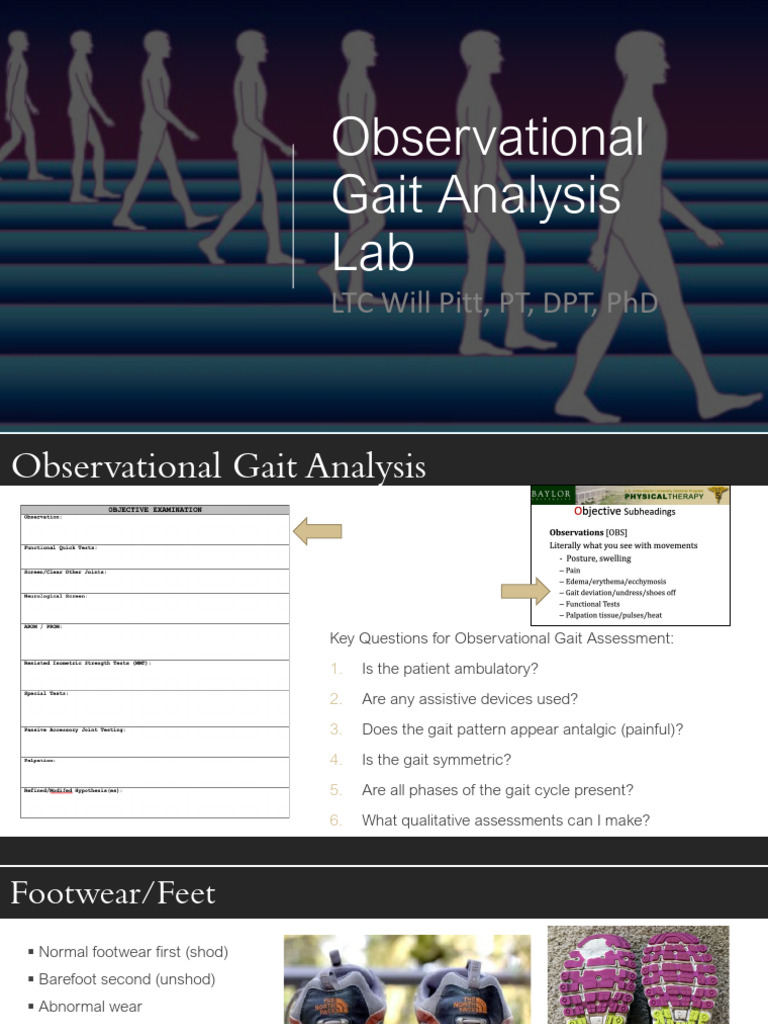 Observational Gait Analysis Guide | PDF | Anatomical Terms Of Motion | Foot