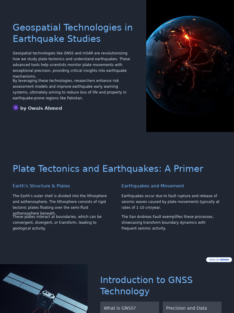 Geospatial Technologies in Earthquake Studies | PDF | Earthquakes | Fault (Geology)