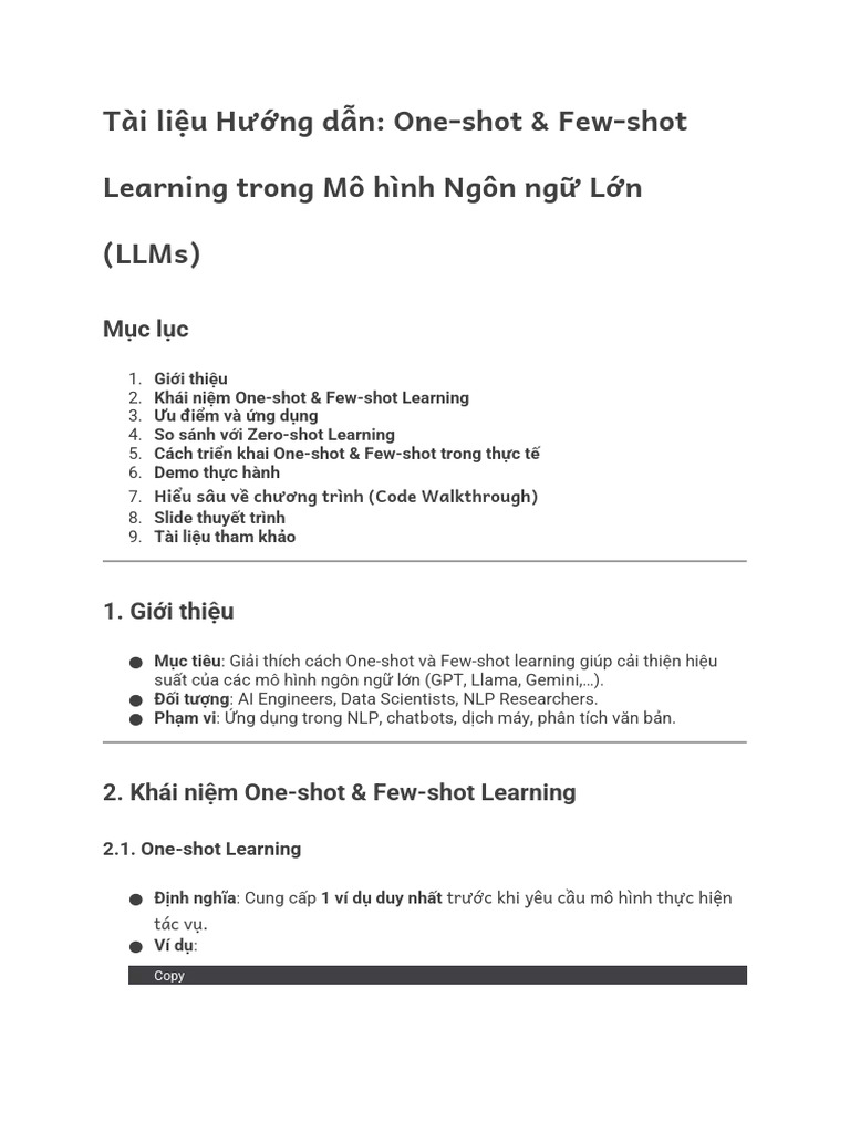 One-Shot & Few-Shot Learning | PDF