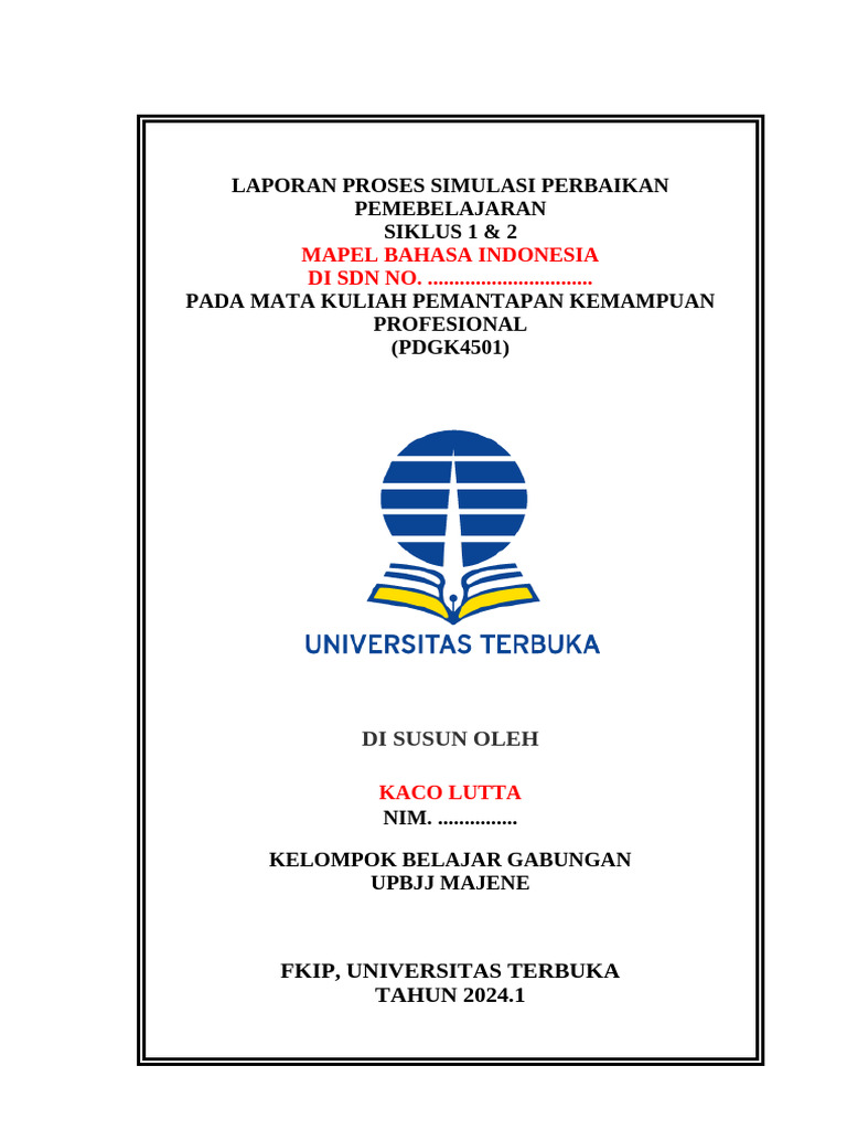 Contoh Lap. Proses Simulasi PKP | PDF