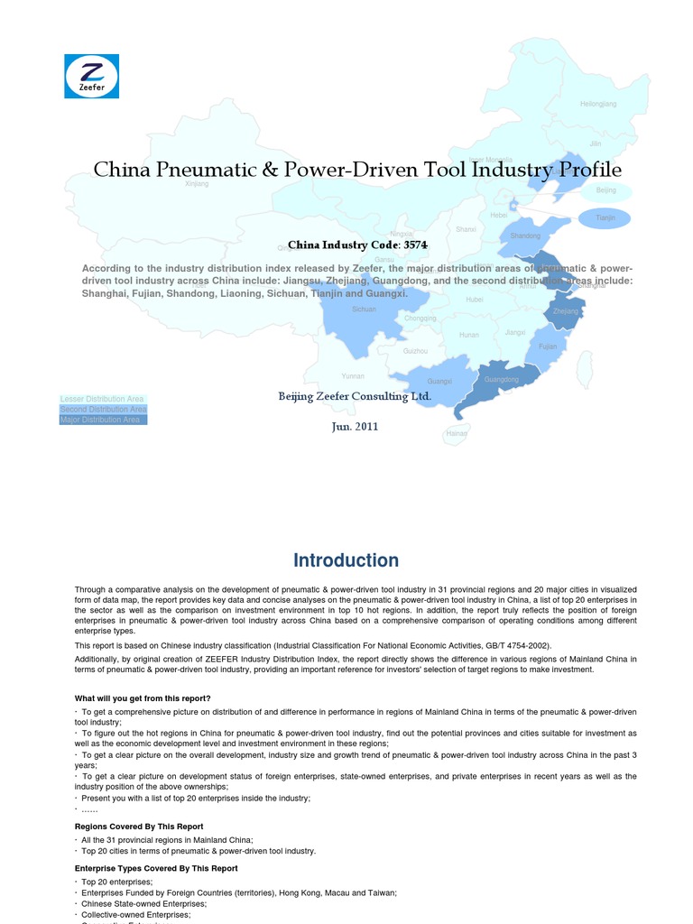 China Pneumatic Power Driven Tool Industry Profile Cic3574 | PDF ...