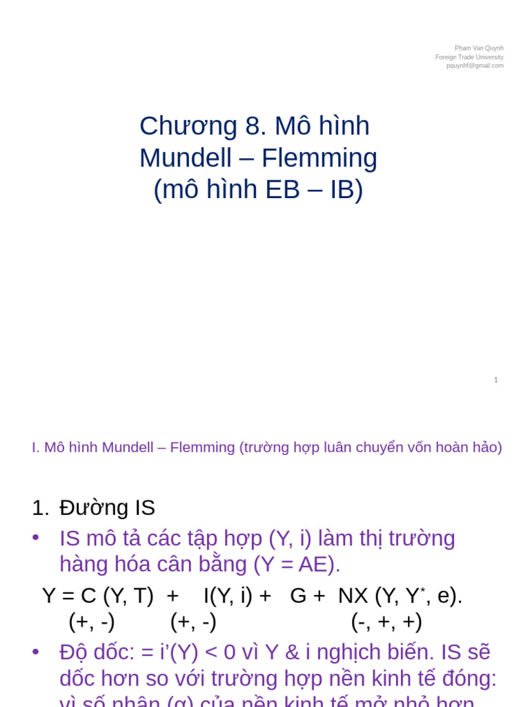 MacroC8 The Mundell - Flemming Model | PDF