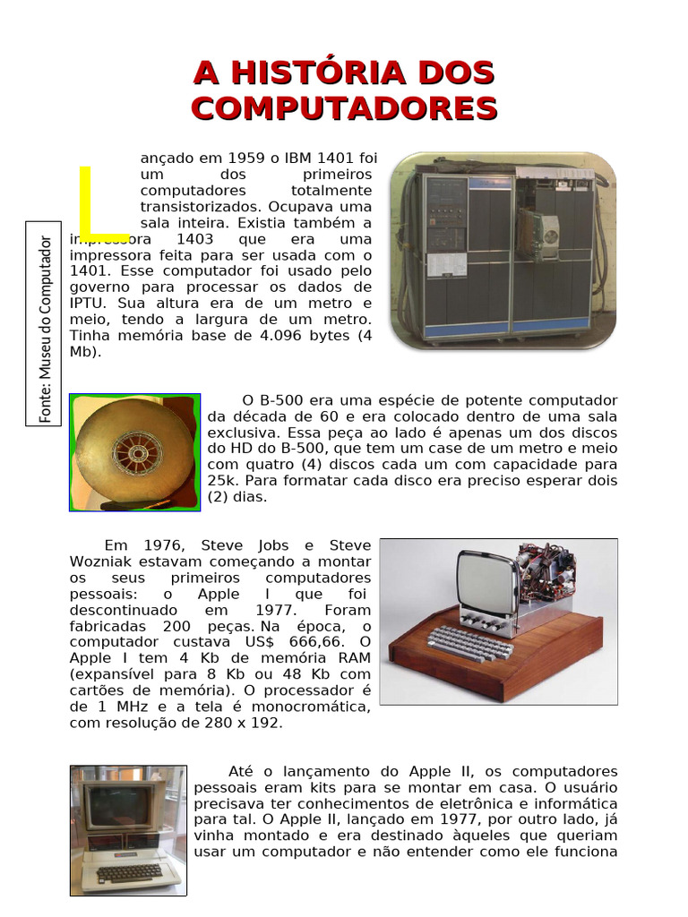 IBM 1401: O Primeiro Computador Transistorizado | PDF | Apple Inc ...
