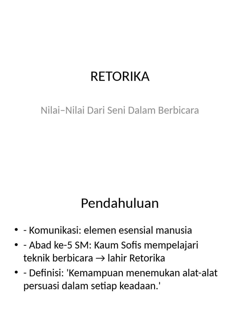 Retorika PPT | PDF