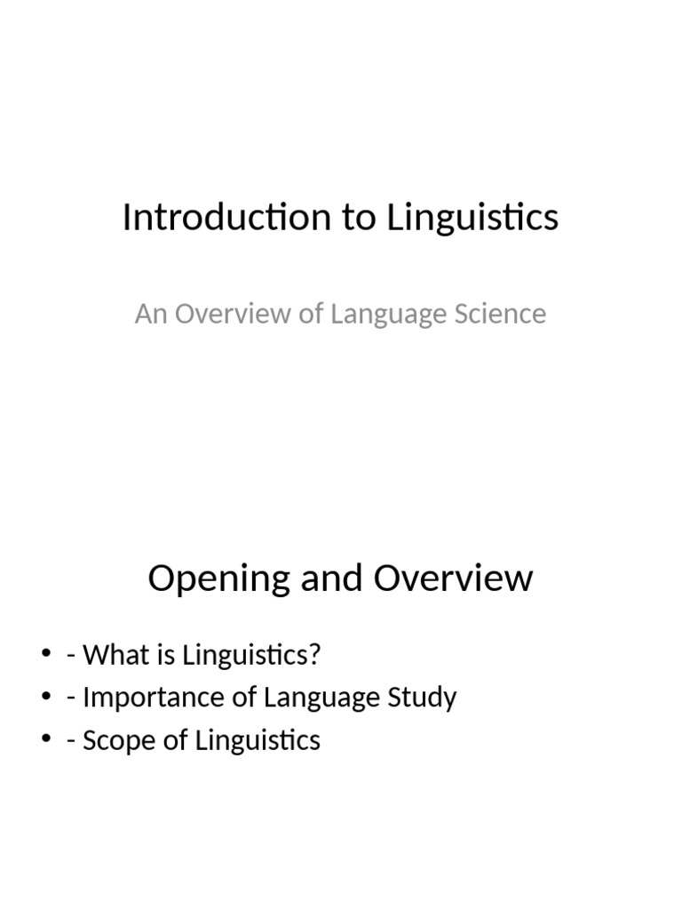 Introduction_to_Linguistics | PDF