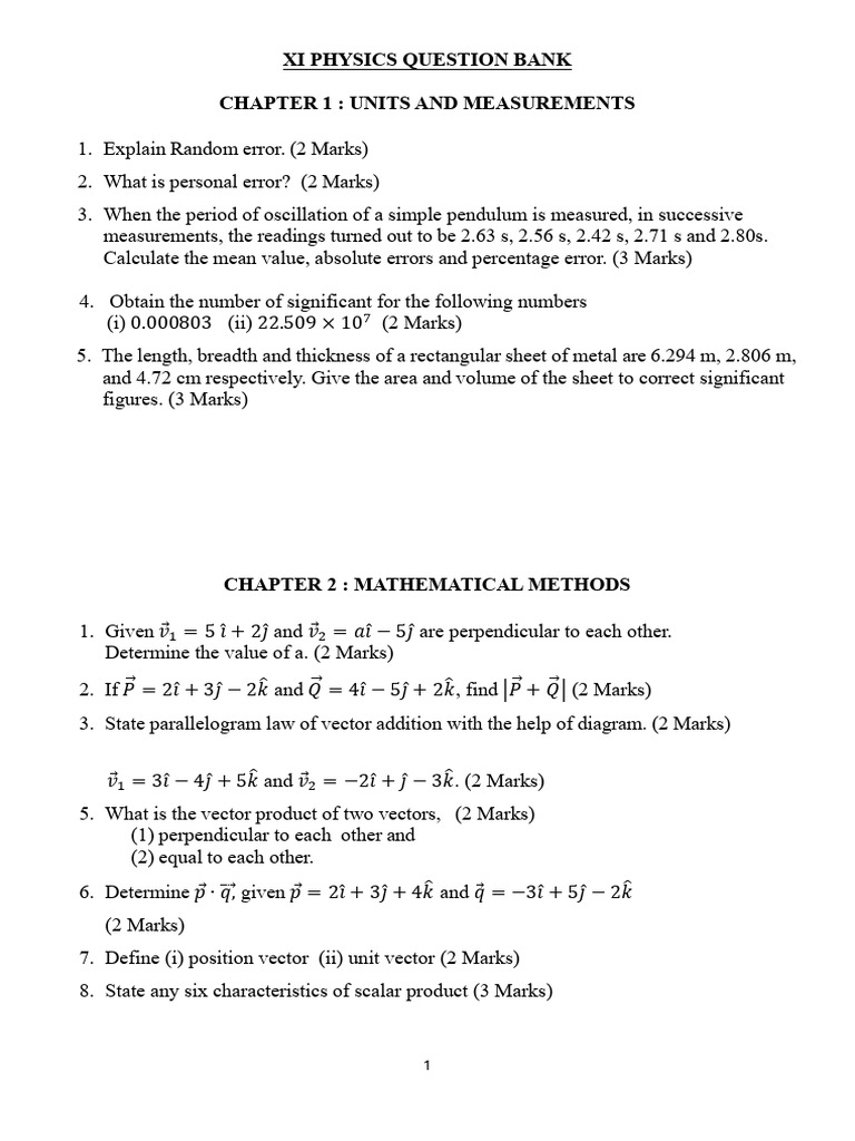 Xi Physics Question Bank 2025 | PDF | Acceleration | Electric Field
