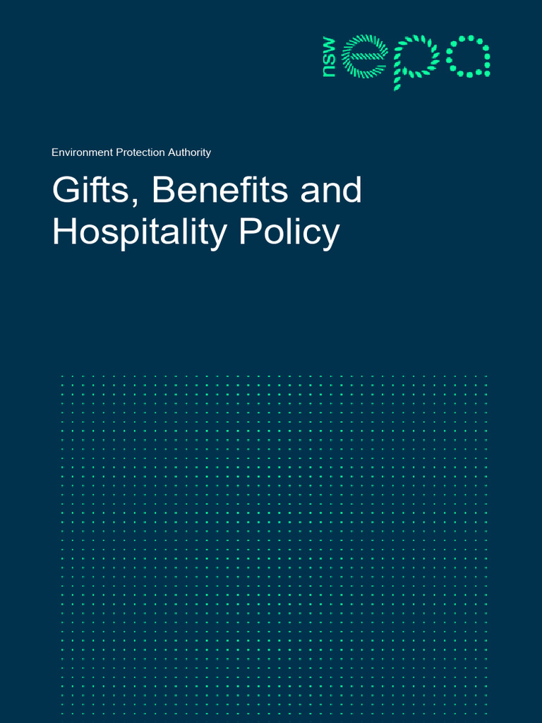 22p4003 Gifts Benefits and Hospitality Policy | PDF | Gift | Bribery