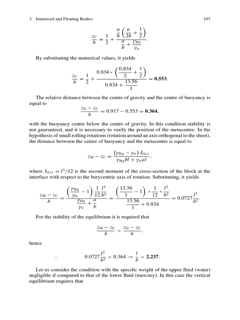 Problems in Hydraulics and Fluid Mechanics-122 | PDF | Buoyancy | Fluid Mechanics