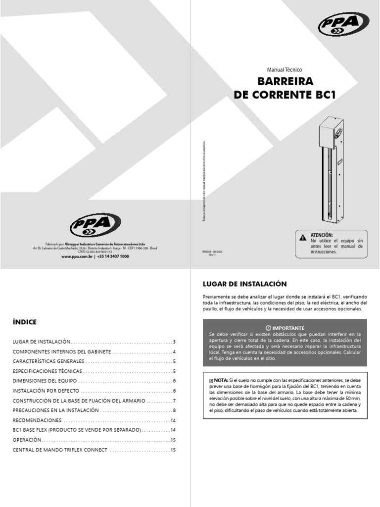 P30569 Tecnico BarreiraDeCorrente BC1 Espanhol REV1 1682597687341 | PDF | Ingenieria Eléctrica ...