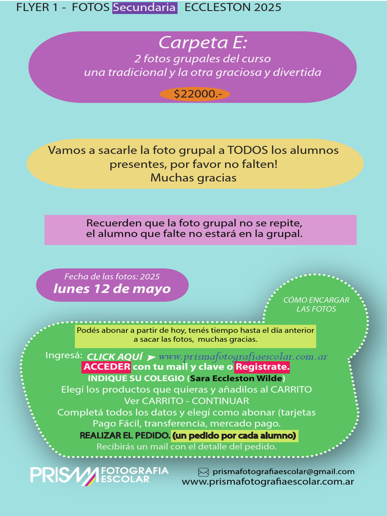 Secundaria - Flyer 1 Prisma Eccleston Pago Online 2025 | PDF