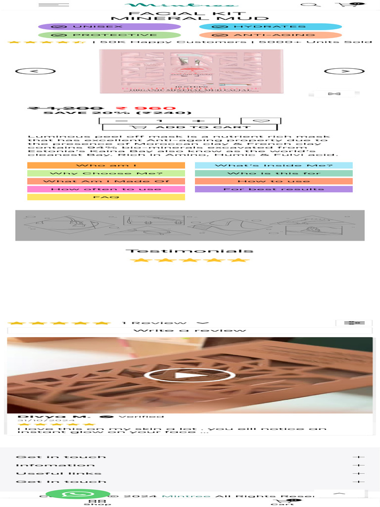 Facial Kit Mineral Mud - Mintree | PDF