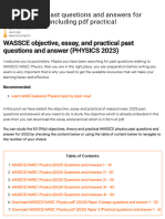GCE Physics Past Questions and Answers | PDF