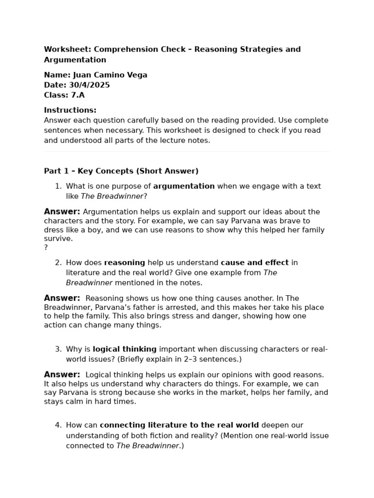 Week 8 Worksheet (Class 1) - Review of Reasoning Strategies 2 | PDF | Reason | Inductive Reasoning