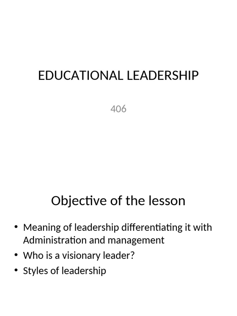Understanding Educational Leadership | PDF | Leadership | Goal