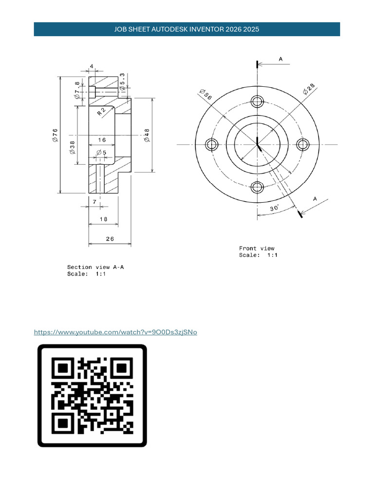 Jobsheet Autodesk Inventor Professional 2026 Inventor 2025 Full Step # ...