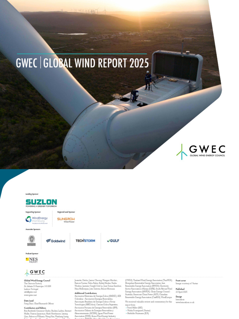 GWEC Global Wind Report 2025 | PDF | Wind Power | Interest