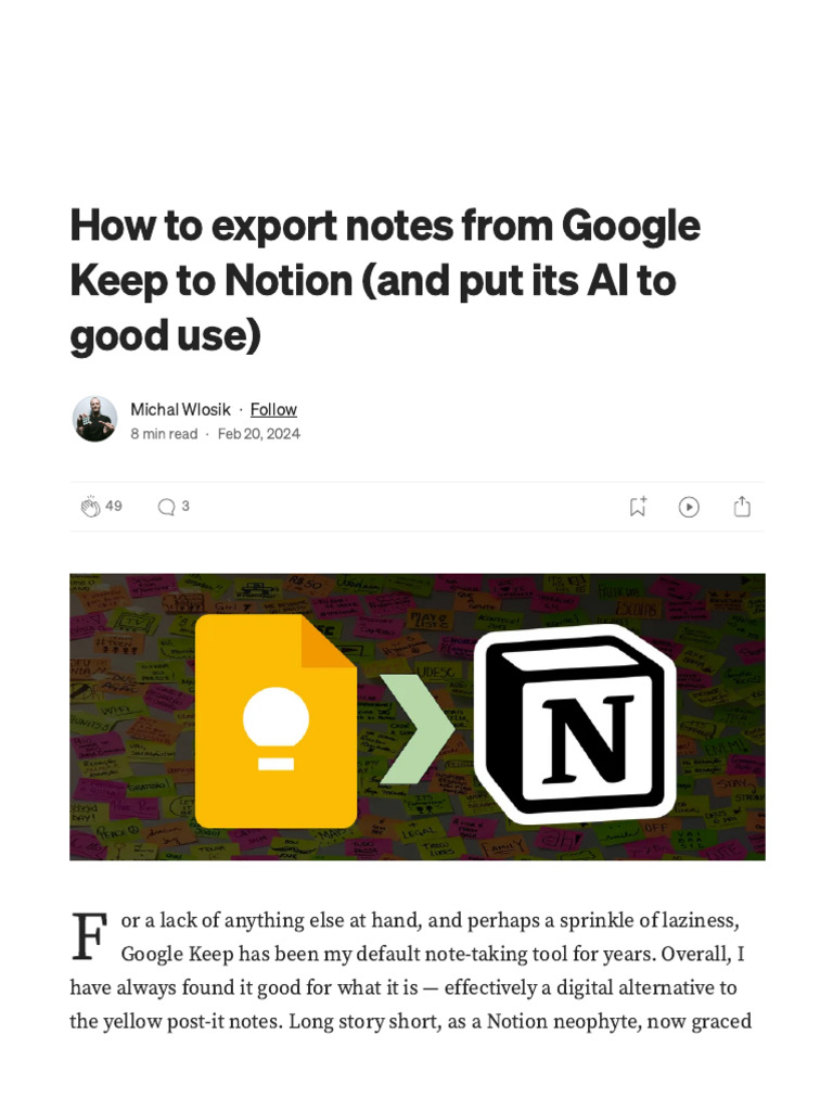 How to export notes from Google Keep to Notion (and put its AI to good ...