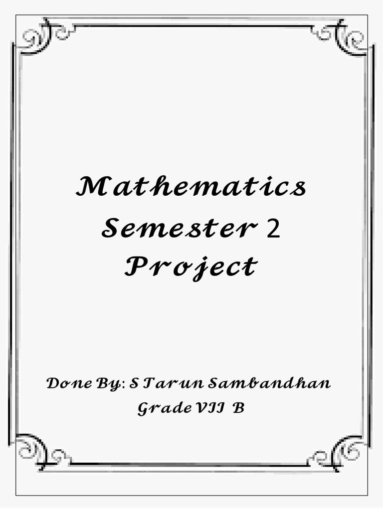 Mathematics Semester 2 Project | PDF | Trigonometry | Trigonometric ...