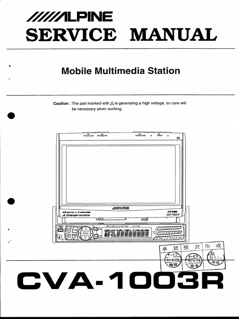 Alpine Cva-1003r | PDF